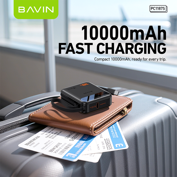 BAVIN Power Bank - 10000mah, 20W Fast Charging Portable Charger