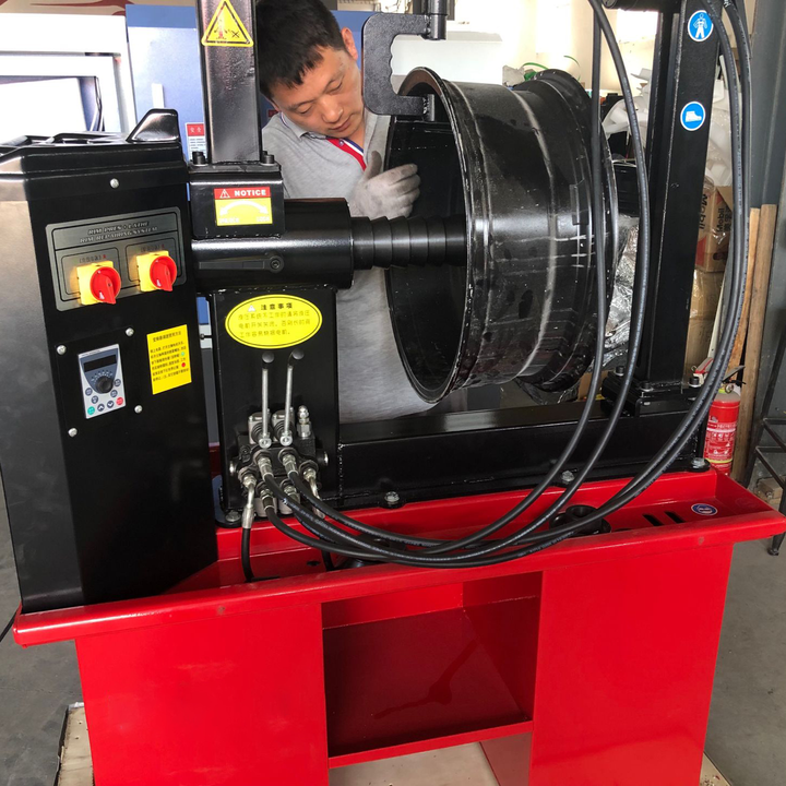 Hydraulic Rim Straightening Machine with Lathe Wheel Repair Automatic ...