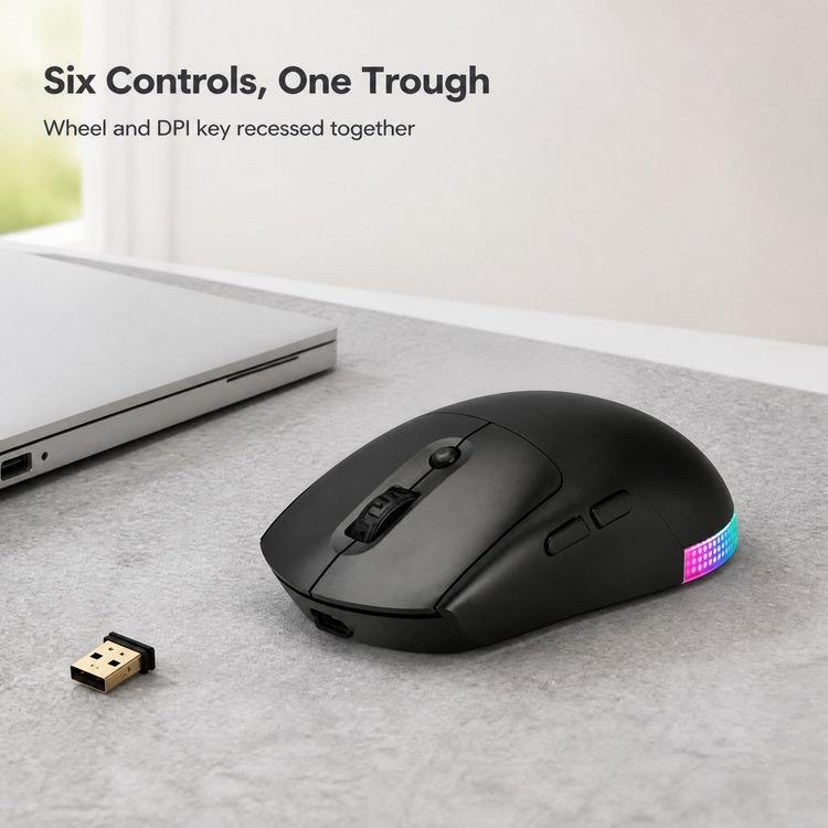 Professional 6 Buttons RGB Gaming Mouse Optical Bluetooth Wireless ...