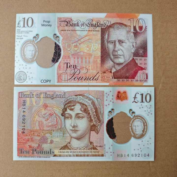 Ultra-thin Clear Polymer Plastic Prop Money UK 10 20 50 GBP Note Double ...
