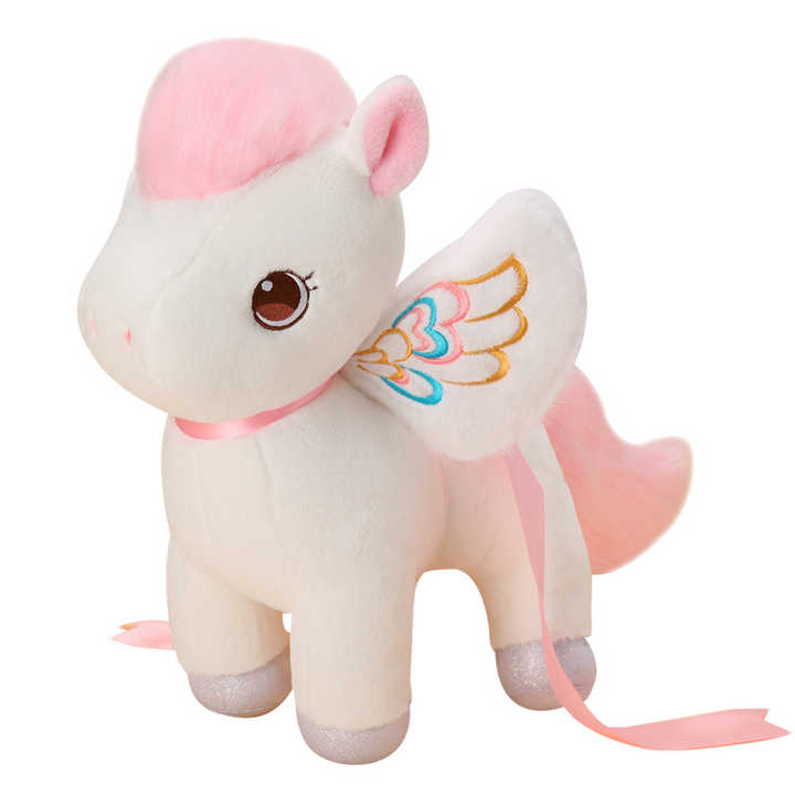 Realistic Dunhuang Flying Horse Plush Toy Rainbow Unicorn Cloth Doll ...