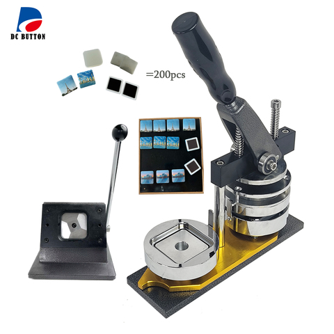 Rectangle 68*24mm name tag button badge making machine 68*24mm size DIY ...