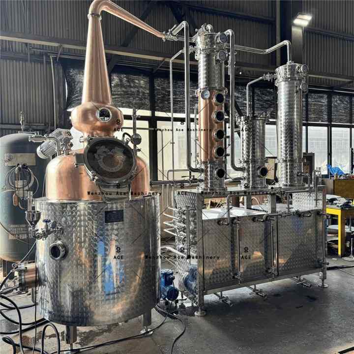 450L Copper Alcohol Alembic Boiler Moonshine Column Pot Still ...