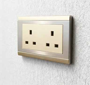 MGA Twin UK Socket 304 Grade Stainless Steel Copper Flame-retardant PC ...