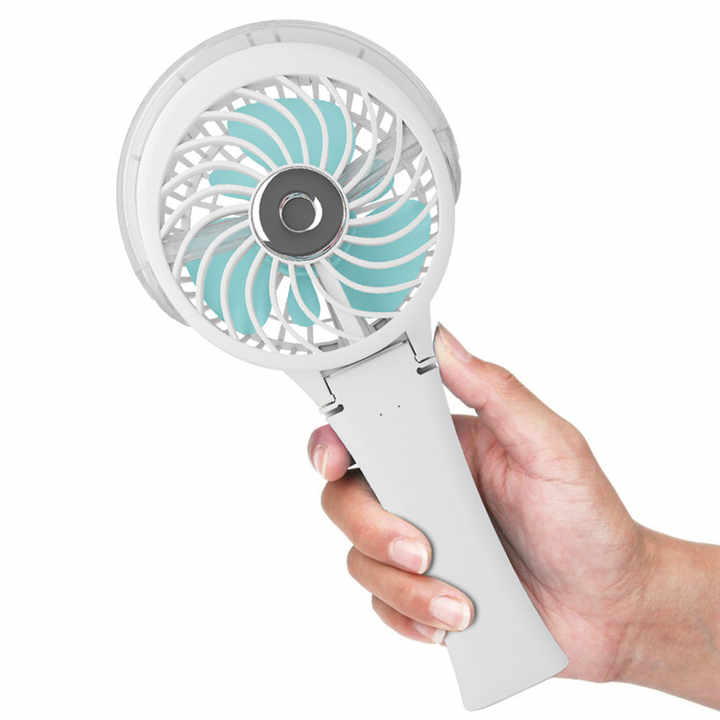 Handfan HF318 - Compact, Foldable Air Cooler with LED Lights
