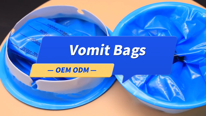 Plastic Foldable Emergency Puke Braf Bags - Hospital Travel