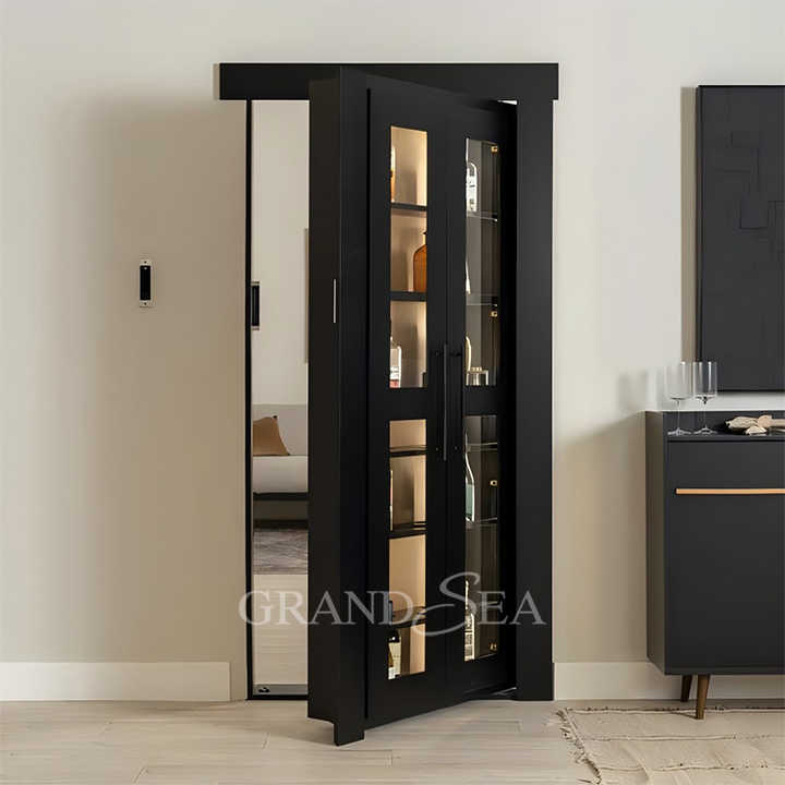 Invisible Door Solid Wood Cabinet - Modern Design & Sound Insulation