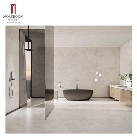 Modern Panda White Marble Sintered Stone Bathroom Cabinet Vanity Top ...