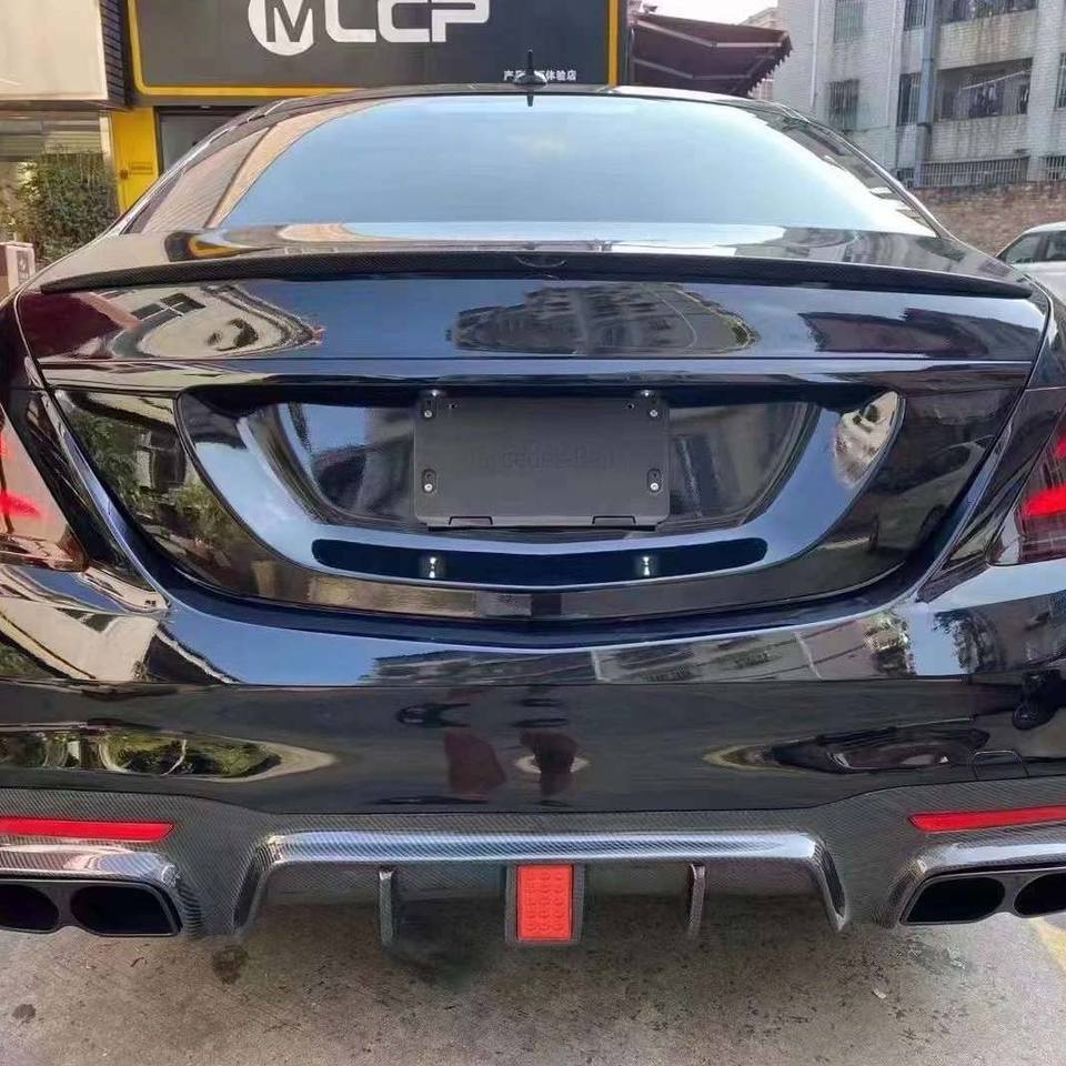 AMG Style Carbon Fiber Single Deck Rear Lip Trunk Spoiler Wing Ducktail ...
