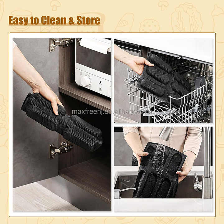 LFGB Certificate Bread Baking Forms Perforated Non Stick Silicone Trays ...