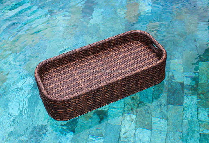 Breakfast Water Basket - Floating Rattan Serving Tray