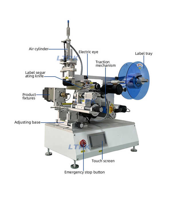 Semi Automatic Beer Bottle Labeling Machine Roll Sticker Label Applicator Labeling Machine for ...