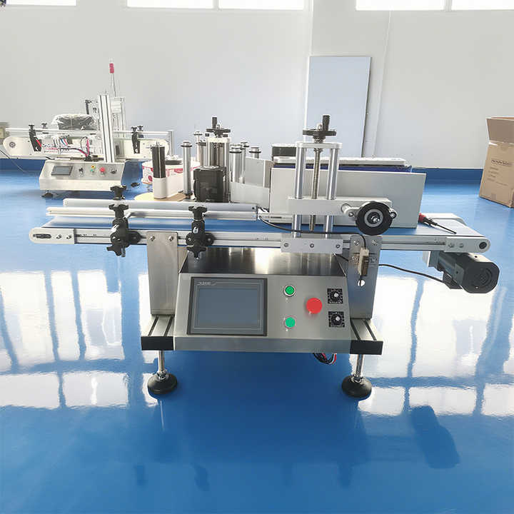 Fully Automatic Benchtop Motor PLC Electric Self Adhesive Labeling Machine for Glass Mineral ...