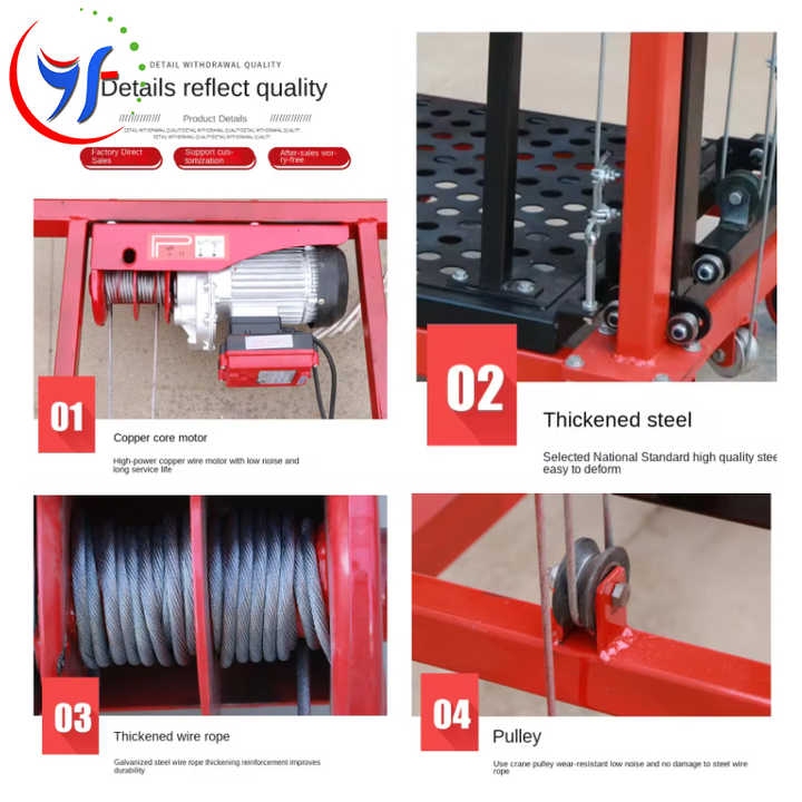 YF 500kg Adjustable Portable Electric Scaffold - Safe & Durable