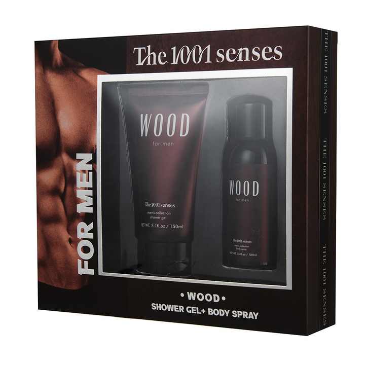 Men Body Care Set Body Wash 150ml Shower Gels and 100ml Body Mist ...