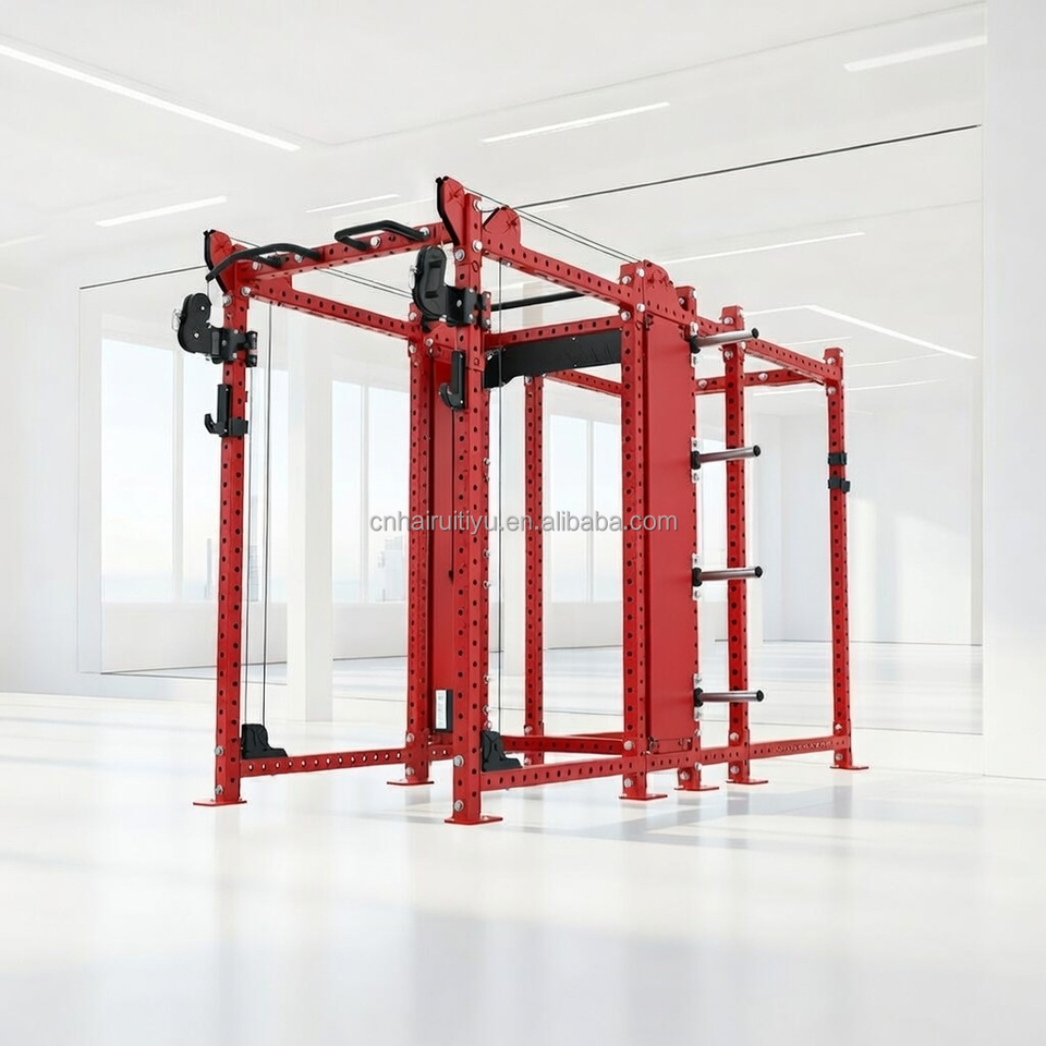 Full Combo Power Rack Adjustable Heavy Weight Capacity Gym Training ...