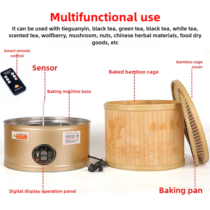 2KG Electric Heating Tea Roaster - Perfect for Small Batches