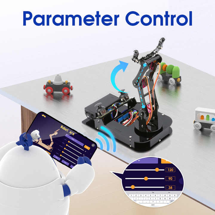 ACEBOTT ESP32 Programmable Robot Arm Car Kit for Arduino