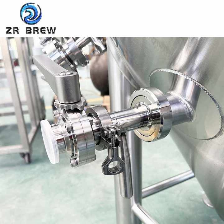ZR BREW 100L 200L 300L Conical Stainless Steel Beer Fermenter Jacketed Fermentation Tank Micro ...