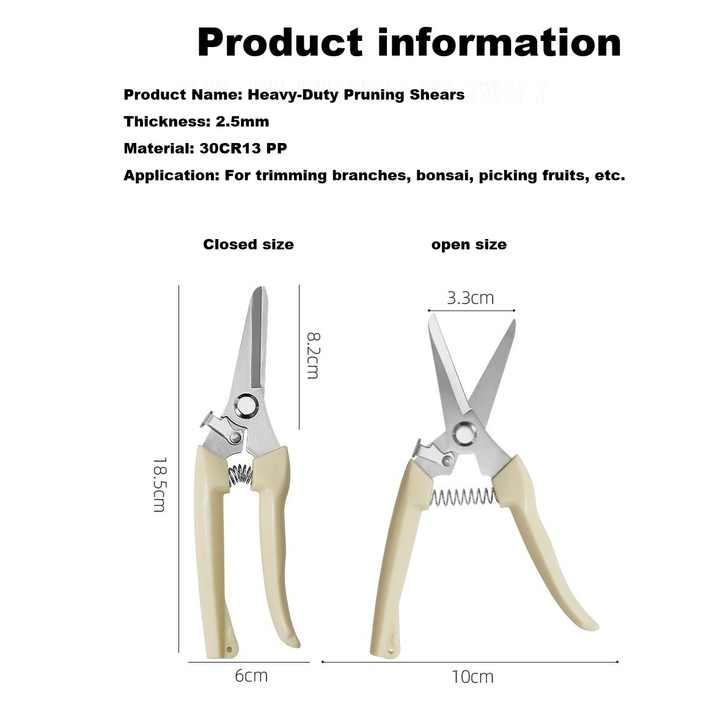 Garden shears powerful stainless steel labor-saving pruning branch ...