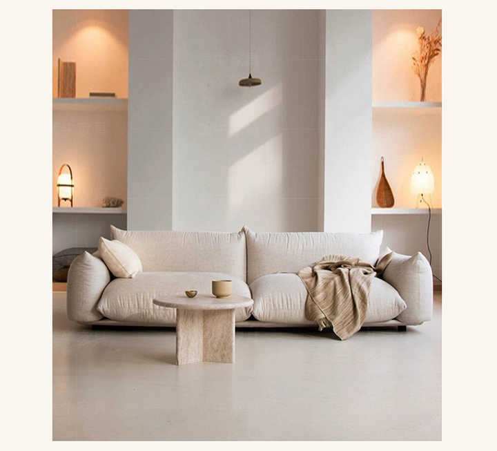 Customized Italian Marenco Style Sponge Sofa Set for Living Room