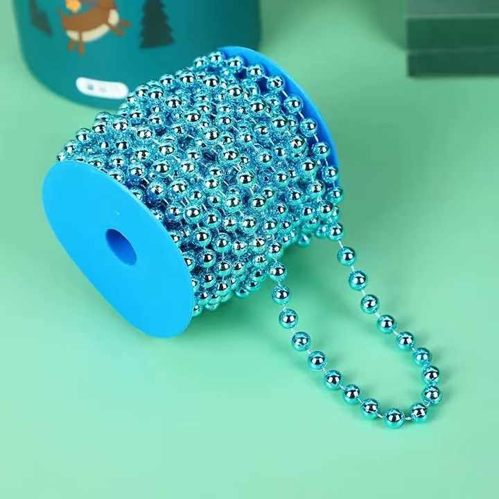 New Hot 8mm Connected Beads 10m/roll Plastic Plating Decorative Chain ...