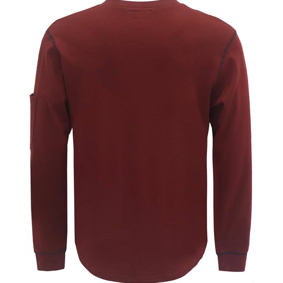 CAT2 Flame Retardant Workwear Pullover T-Shirt 5.5OZ Cotton Knit NFPA ...
