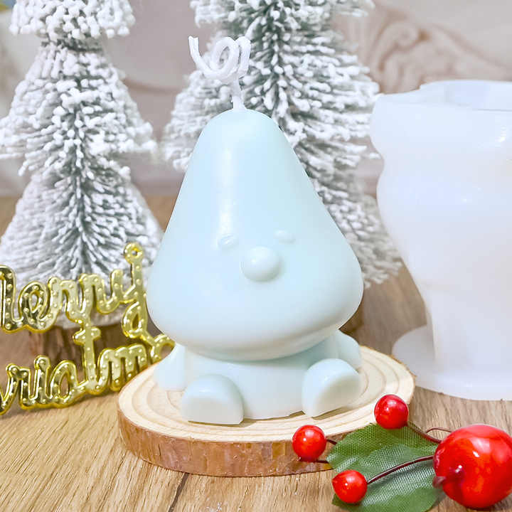 3D Christmas Theme DIY Silicone Molds Cute Elf Snowman Candle Mold ...