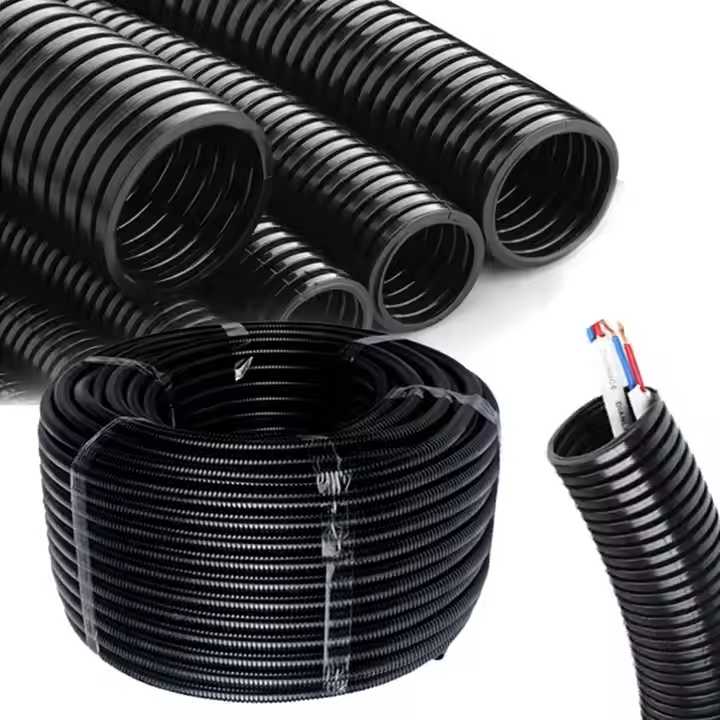 UV Resistant 20mm Split Conduit Pipes Solar Non PVC Corrugated Flexible ...
