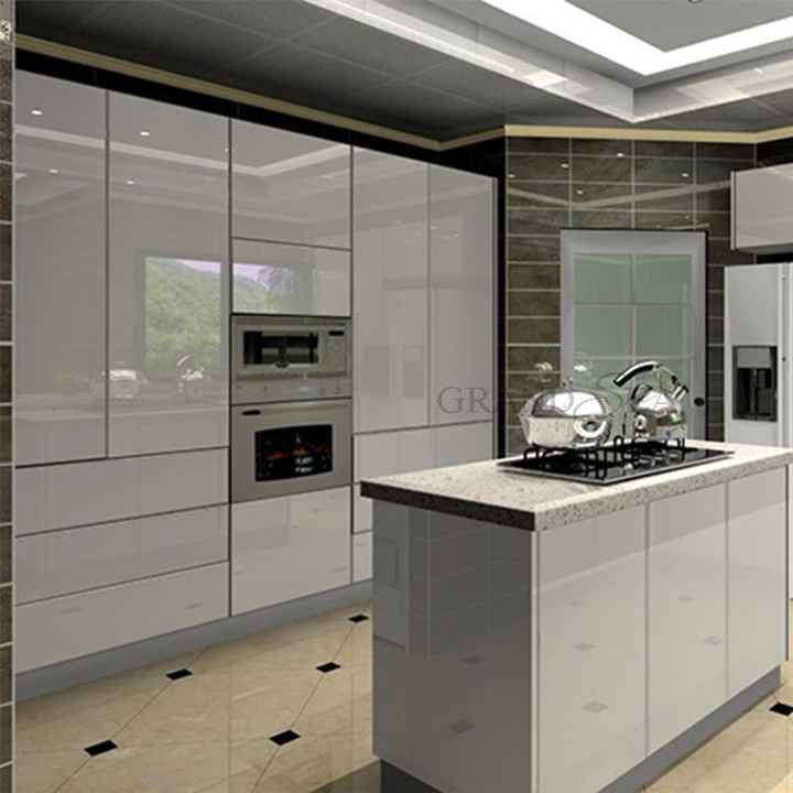 Design High Gloss Acrylic Modern Kitchen Cabinet Set