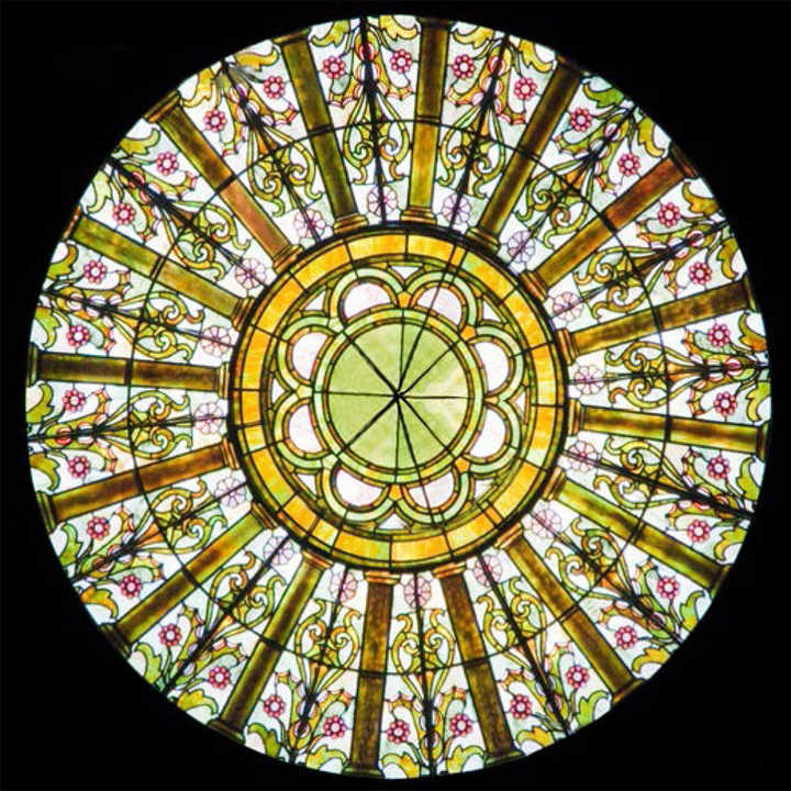 Stained Glass Dome Skylight Handmade Soldering Decorative Stained Glass ...
