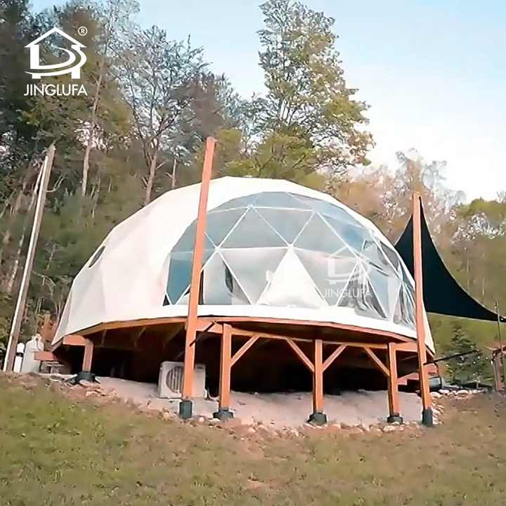 luxury 4 seasons pvc hotel glamping igloo geodesic dome tent structure ...