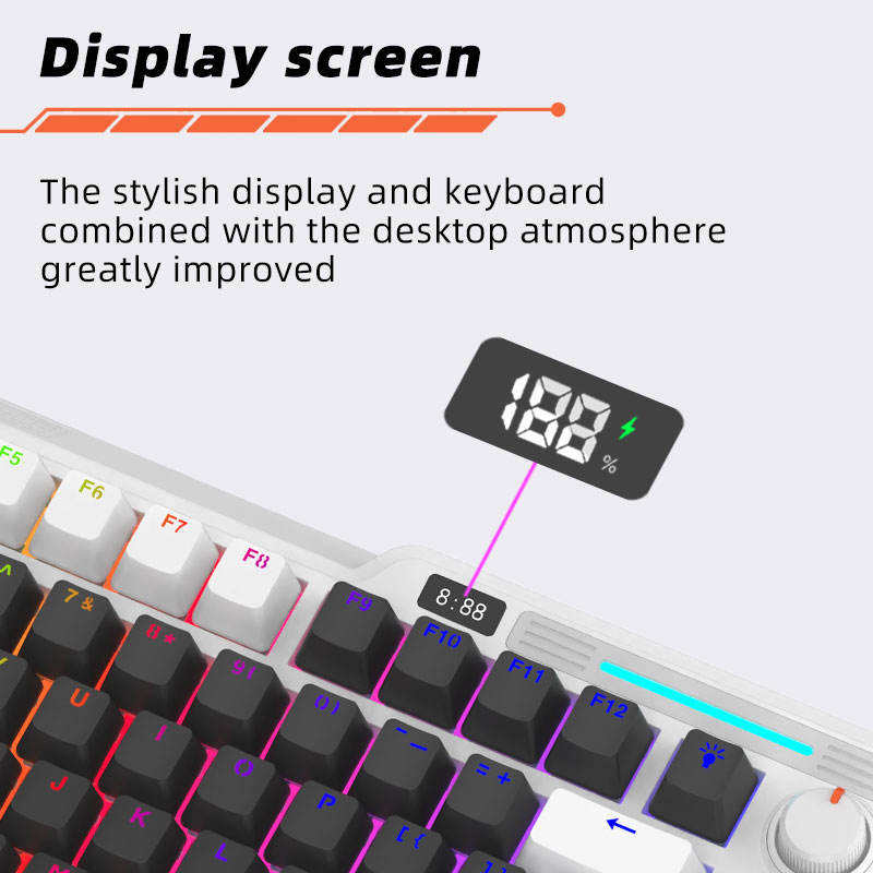 2026 Hot Sales Wired RGB Backlit Mechanical Gaming Keyboard with Screen ...