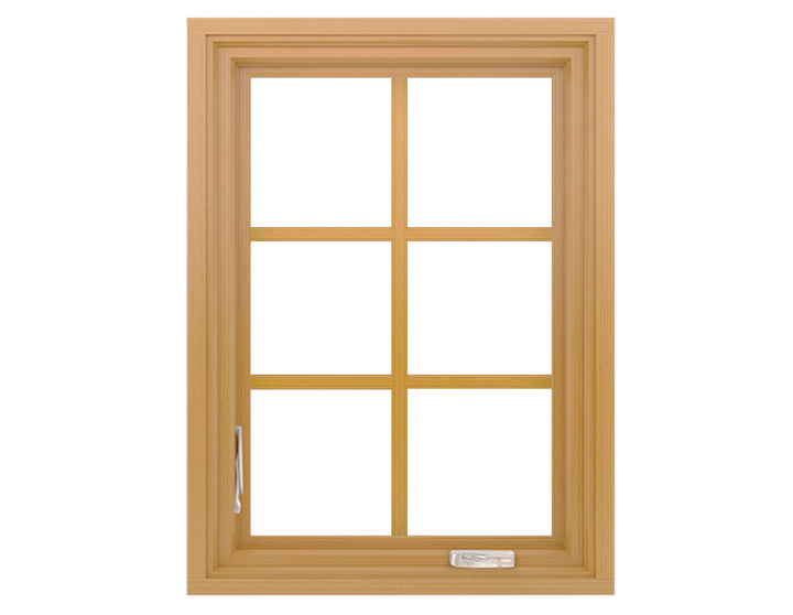 Modern Oak Wood Aluminum Composite Window Crank Out Casement Window ...