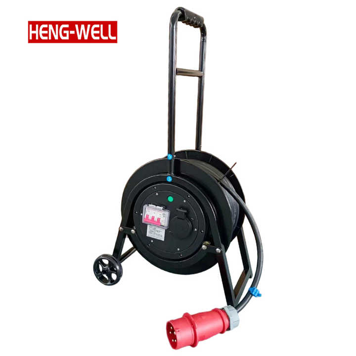 380V Heavy Duty Cable Reel Custom Plug Sockets With Leakage Protection ...
