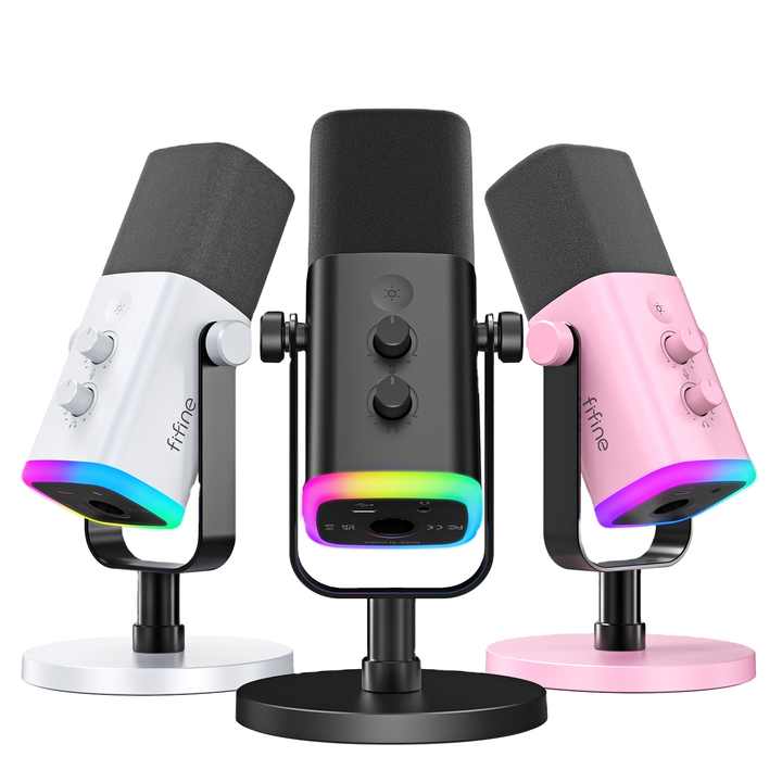 Fifine AM8 Professional USB Gaming Microphone Wired RGB Dynamic ...