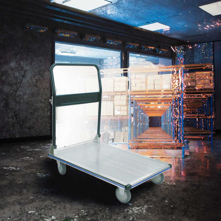 OEM Foldable Steel Transport Cart with Four Wheels Portable Moving ...