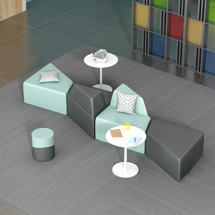 School Library Office Rest Area Stool Bookshelf Community Reading Room ...