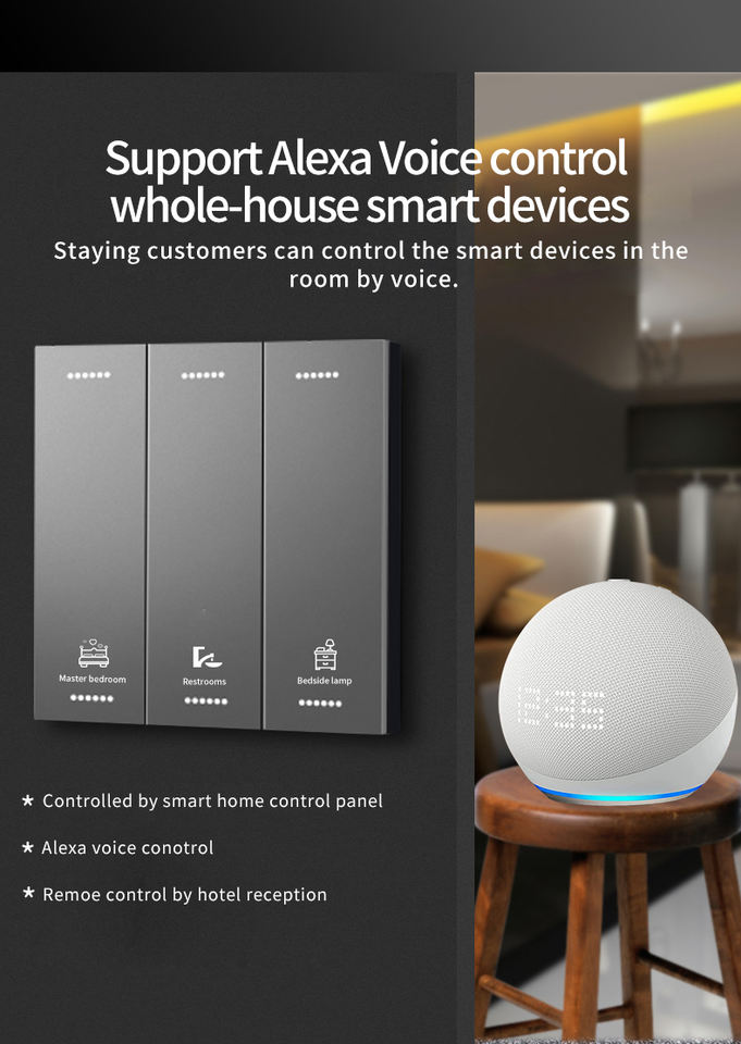 2024 Hotel Smart Switch - Tuya Smart Life APP & Alexa Control