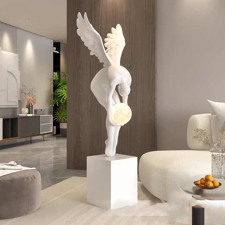 Modern Light Luxury Art Figures Floor Lamp - Decorative Resin Sculpture ...