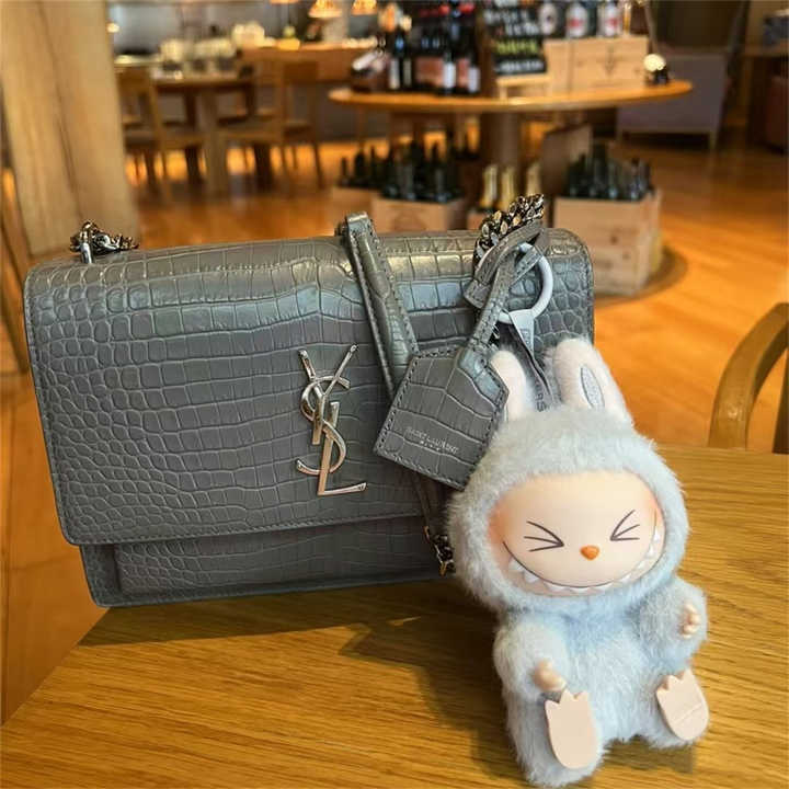 Labubu PVC Keychain Plush Doll Random Monster Blind Box Stuffed Toys ...