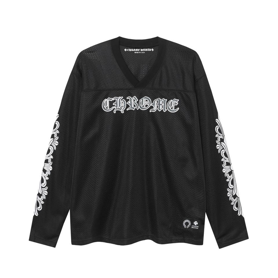 Chromed Hearts Authentic Hockey Jersey Set Mesh Floral Sleeve Cross ...