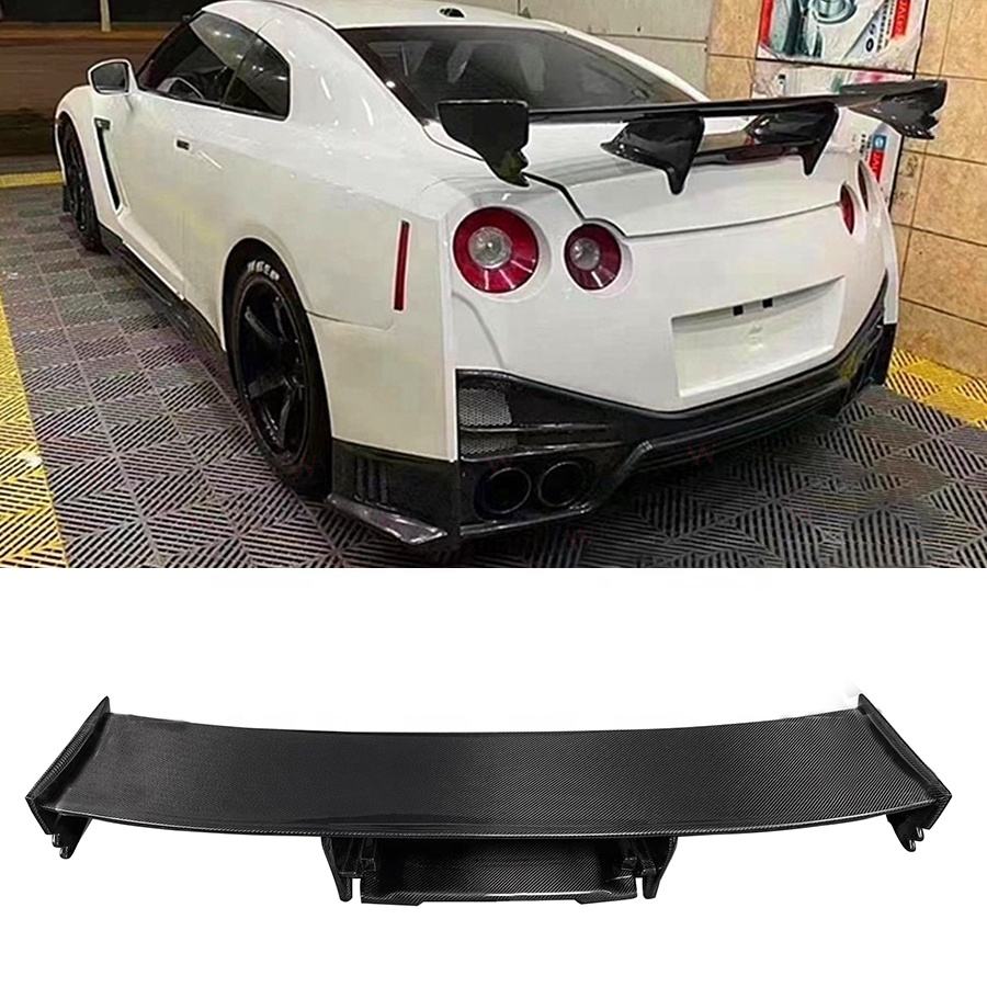 N Style Carbon Fiber GT Wing Rear Trunk Spoiler for Nissan GTR R35 2008 ...