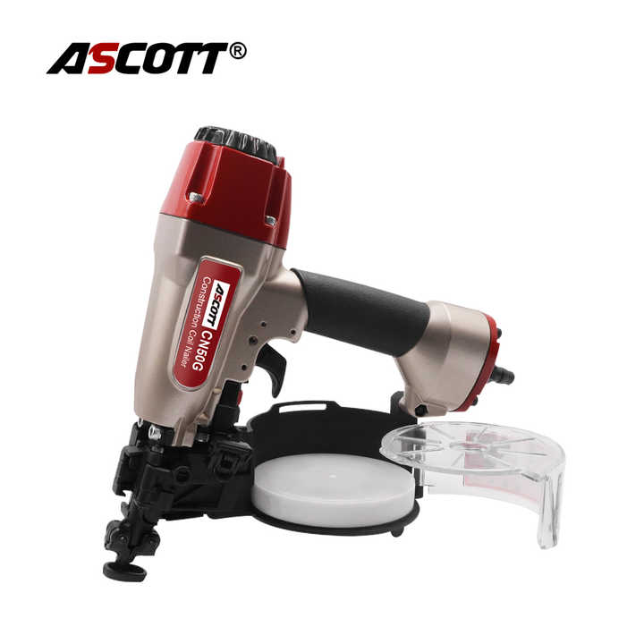 CN50G DIY Industrial Pneumatic Coil Nailer Gun 15 GA Flat Plastic Sheet ...