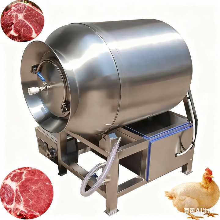 Large Diameter Feeding Port Meat Vacuum Tumbler Machine Meat Processing ...