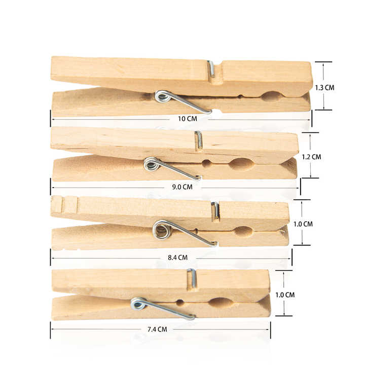 Custom Printed Bamboo Clothes Pegs - Durable & Versatile