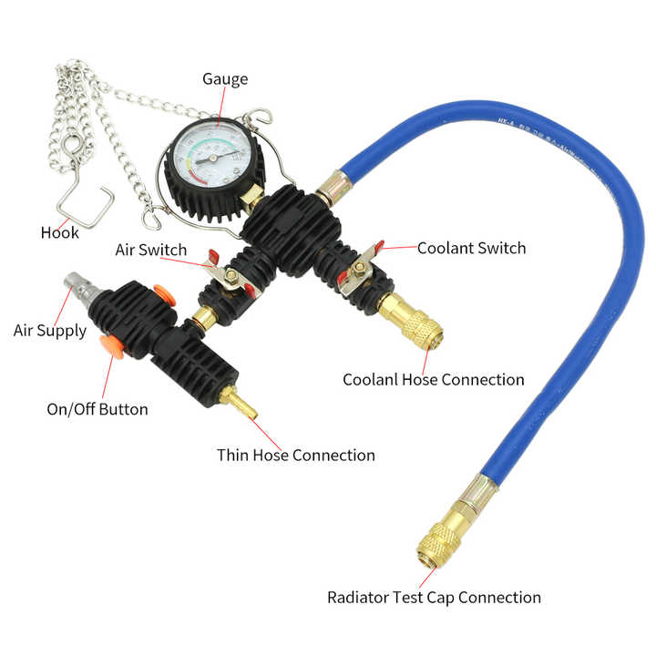 Automotive Tank Leak Detector - 34PCS Cooling System Kit