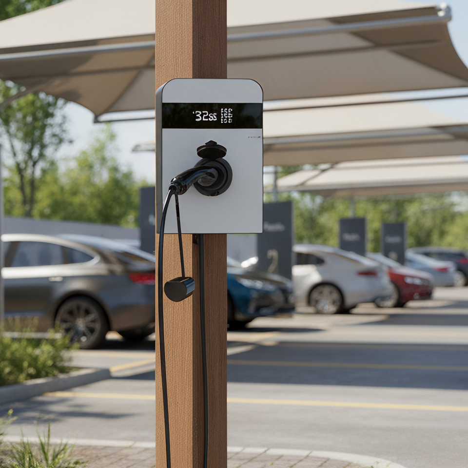 AC EV Charger Wallbox Socketed Type 2 Supporting SAE J1772 Tesla and GB ...