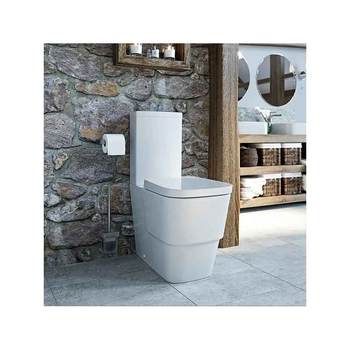 Gold Ceramic Toilet - Modern S-Trap Design for Bathrooms