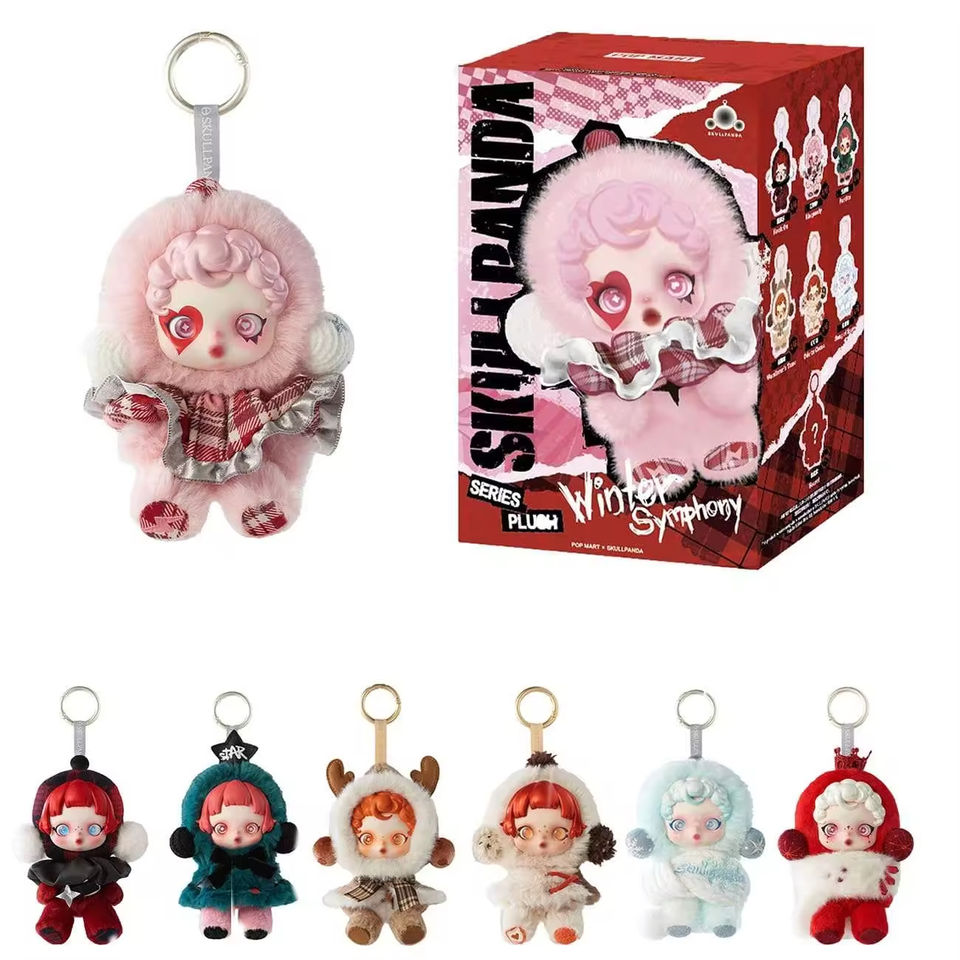100% Original Skull Panda Plush Doll Keychain Bag Pendant Girls Gift ...